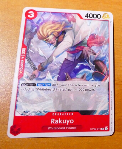 ONE PIECE PARAMOUNT WAR ENGLISH CARD GAME CARTE RAKUYO OP02-019 EN MINT | eBay