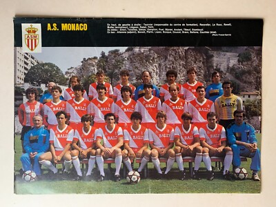 PHOTO EQUIPE SAISON 84 FRANCE FOOTBALL 1984 - AS MONACO | eBay