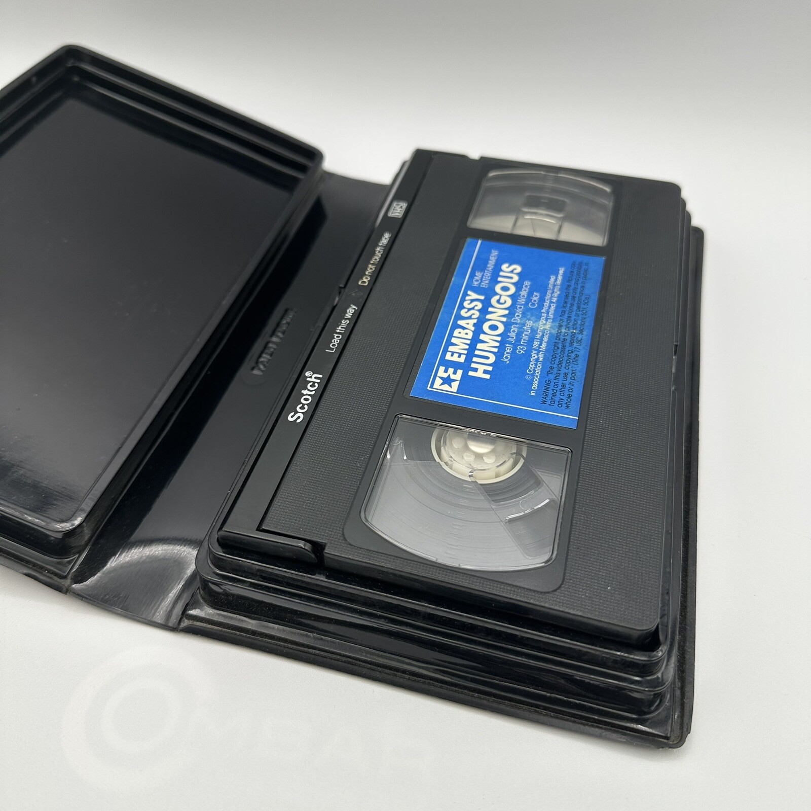 Humongous VHS Clamshell 1982 Embassy Home Ent. Paul Lynch John Wildman ...