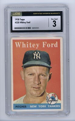 1958 Topps #320 Whitey Ford HOF NY Yankees CSG 3 Very Good | eBay
