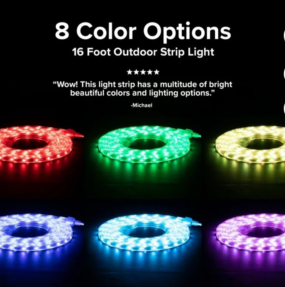 Better Homes & Gardens 16 ft LED Flat Strip Light Soft White Indoor ...