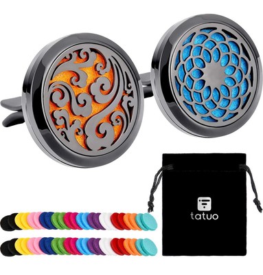 Car Aromatherapy Essential Oils Oil Diffusers Set - 2 Diffusers + 48 ...