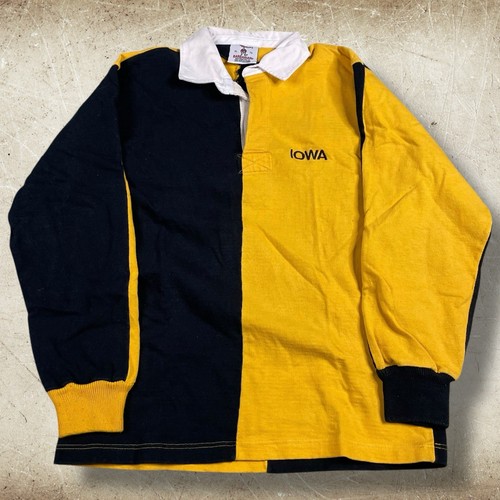 Vintage University Of Iowa Hawkeyes Rugby Polo Shirt Size XL Color ...