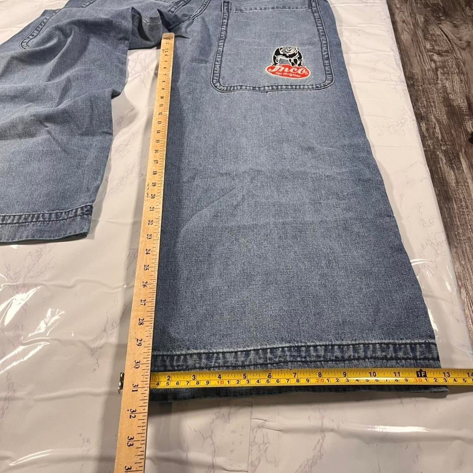 JNCO Bulldog Jeans Size 32x30 Light Wash Vintage YK Denim Baggy Wide ...