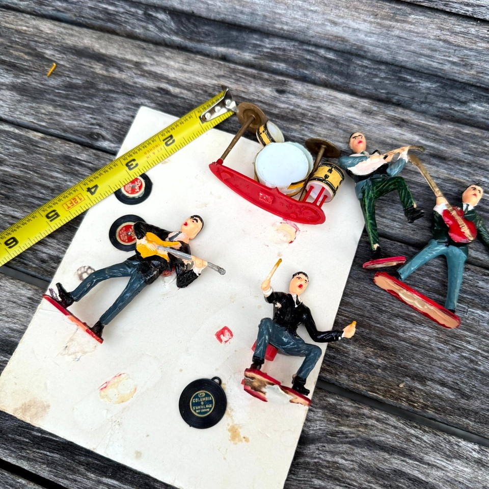 Vintage 70’s Beatles Cake Plastic Toppers Set Band Figurines Retro | eBay