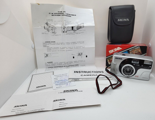 Skina SK-445 DX 35mm Point-Shoot film camera Motor Drive 3-Way Flash ...
