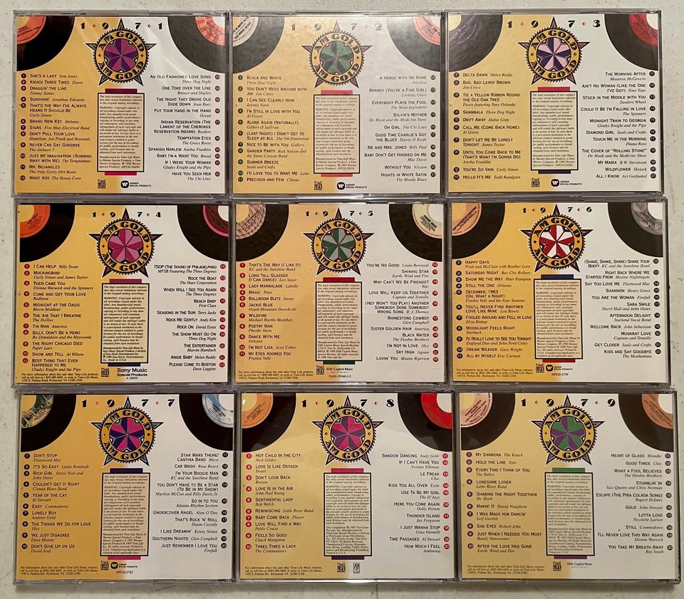 TIME LIFE MUSIC AM GOLD CD LOT of 27: 60s & 70's Generation ...