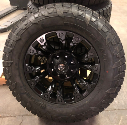 18x9 Fuel D560 Vapor Black Wheels Rims 5x5 Jeep Wrangler JK JL | 33 ...