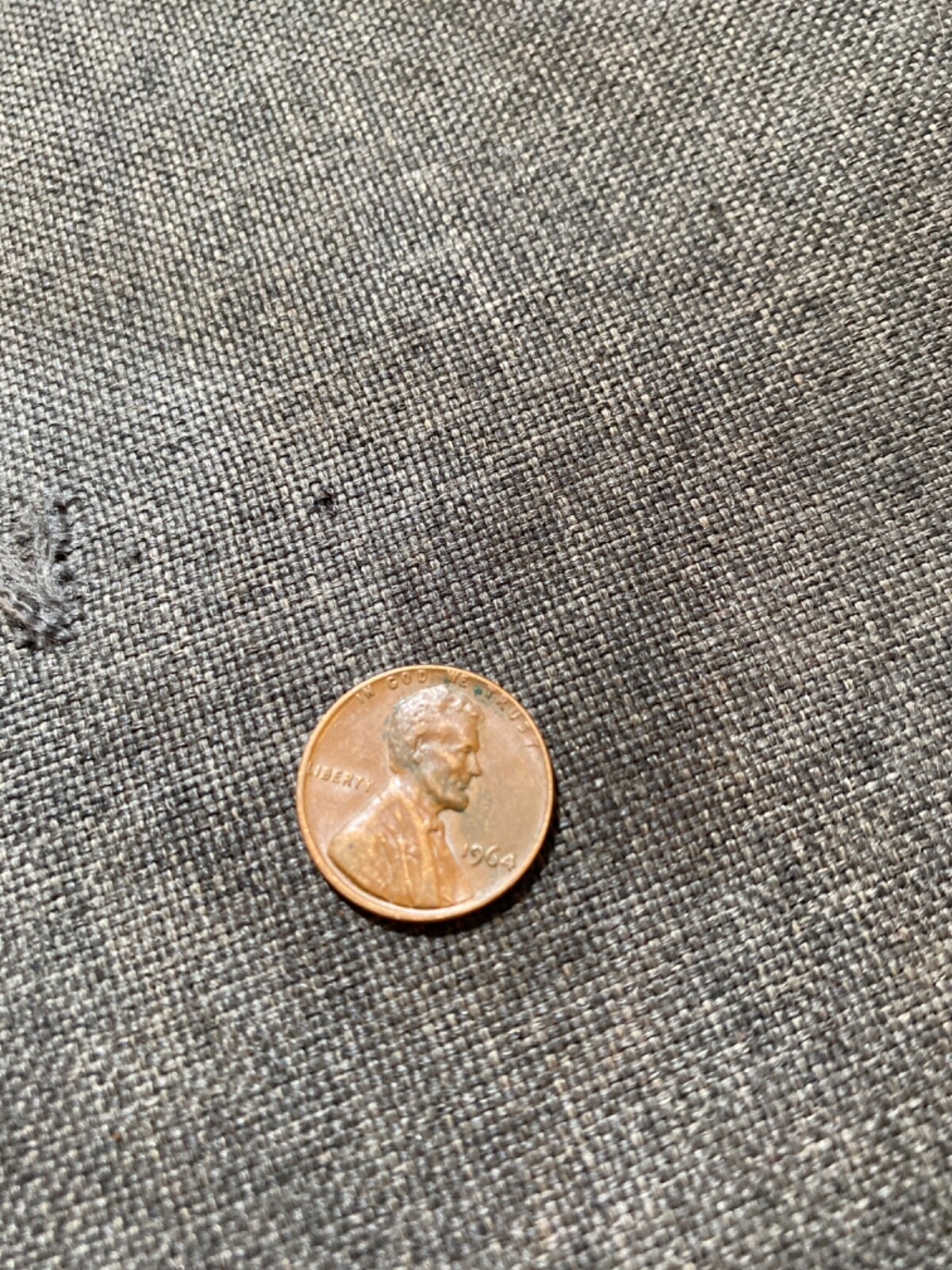 1964 Lincoln Penny No Mint Mark. L, RIM ERROR, W ERROR good condition ...