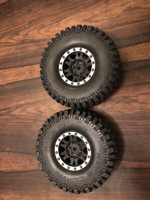 Vaterra Race Claw tires with Proline bead lock rims trx4 axial 12mm hex ...