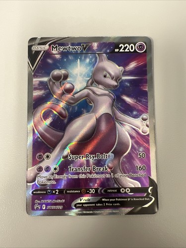 Pokemon Black Star Promo Mewtwo V SWSH229 Full Art Holo NM/M | eBay
