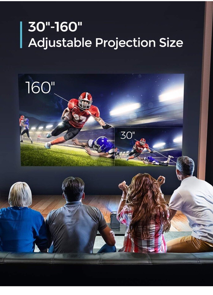 Used Video Projector 1080P Portable Mini 150ANSI 4000 Lumen Home ...