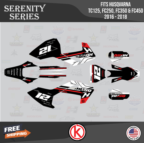 Graphics Kit for Husqvarna TC125 FC250 FC350 FC450 2016 2017 2018 ...