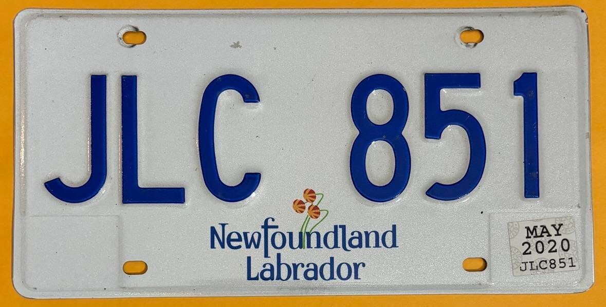 Newfoundland 2020 License Plate # JLC 851 | eBay