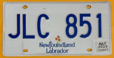 Newfoundland 2020 License Plate # JLC 851 | eBay