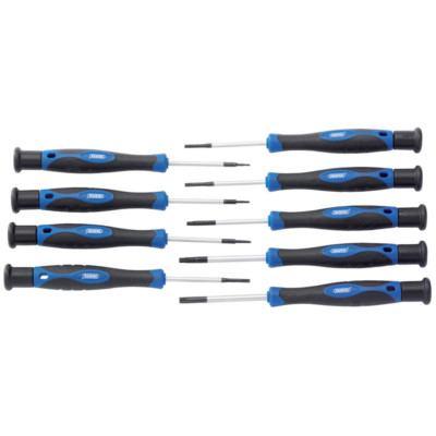 Draper 9Pce Torx Tx-Star Precision Screwdriver Set T4 T5 T6 T7 T8 T9 ...