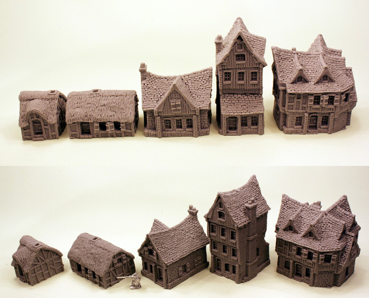 Miniature Village Buildings