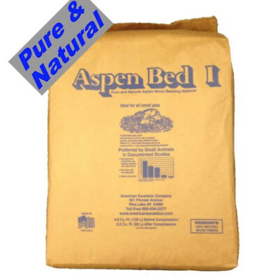 Aspen Bedding Natural Snake Pet Reptile Substrate 14.5kg Bulk Bale ...