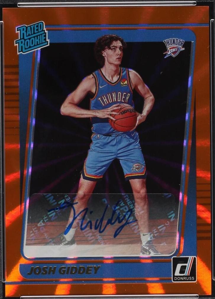 2021-22 Panini Donruss - Rated Rookie Josh Giddey #202 Holo Orange ...