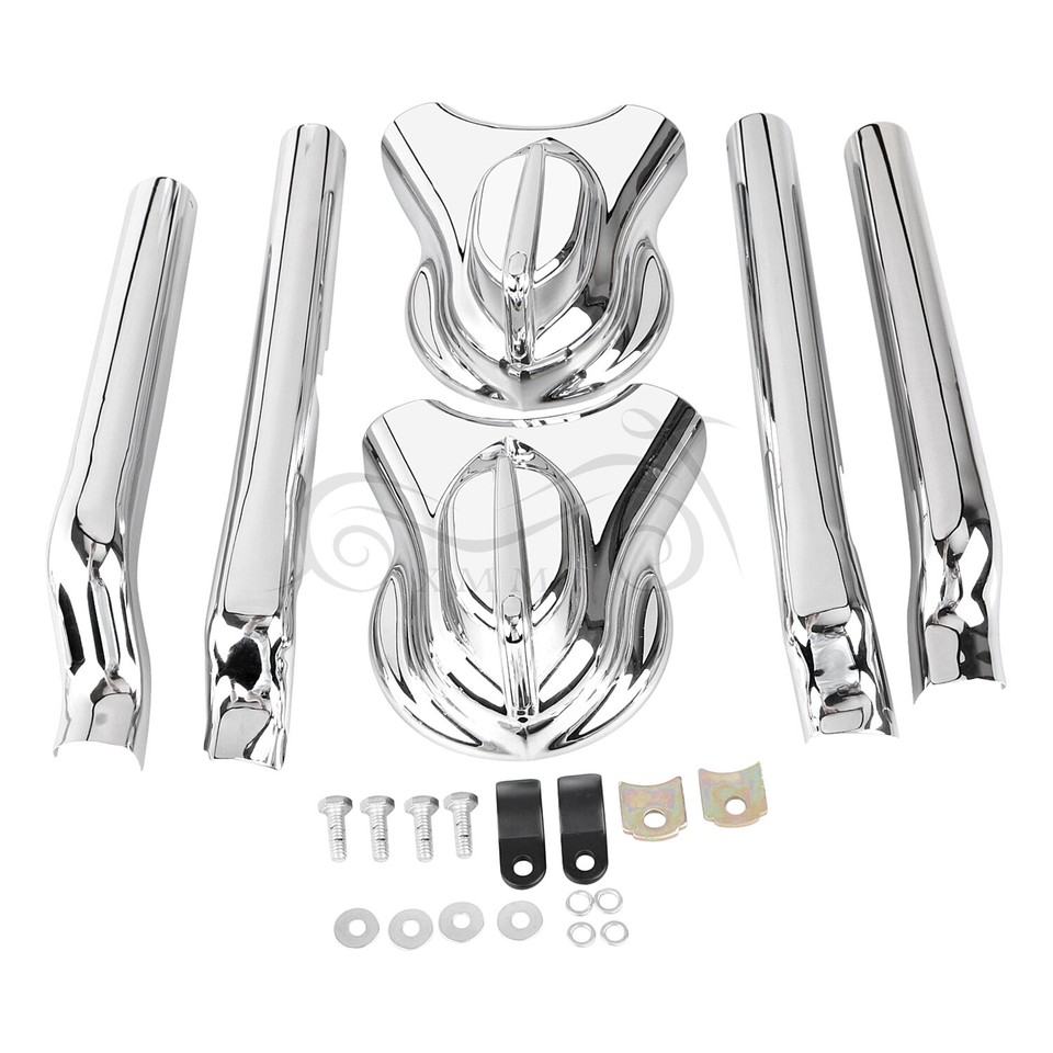 Chrome Swingarm Cover Kit For Harley Heritage Softail Deluxe FLSTN ...