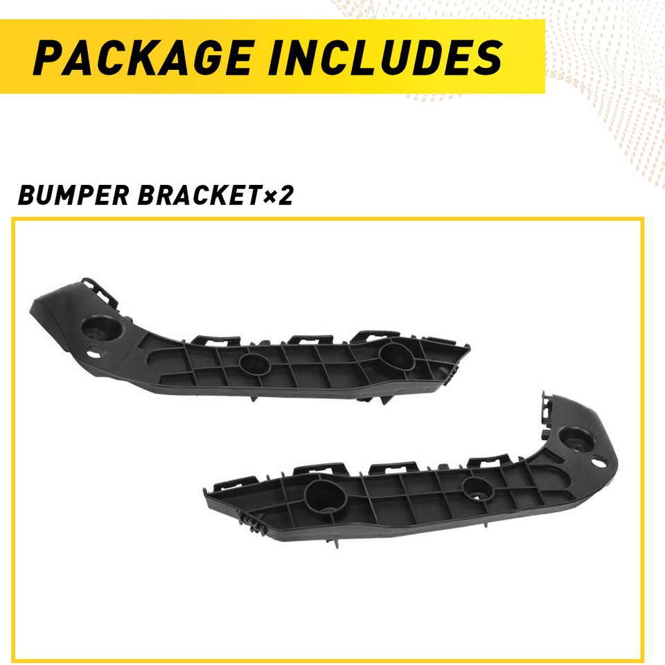 Black Bumper Support Brackets Front Pair For 2014-2021 Toyota 4Runner ...