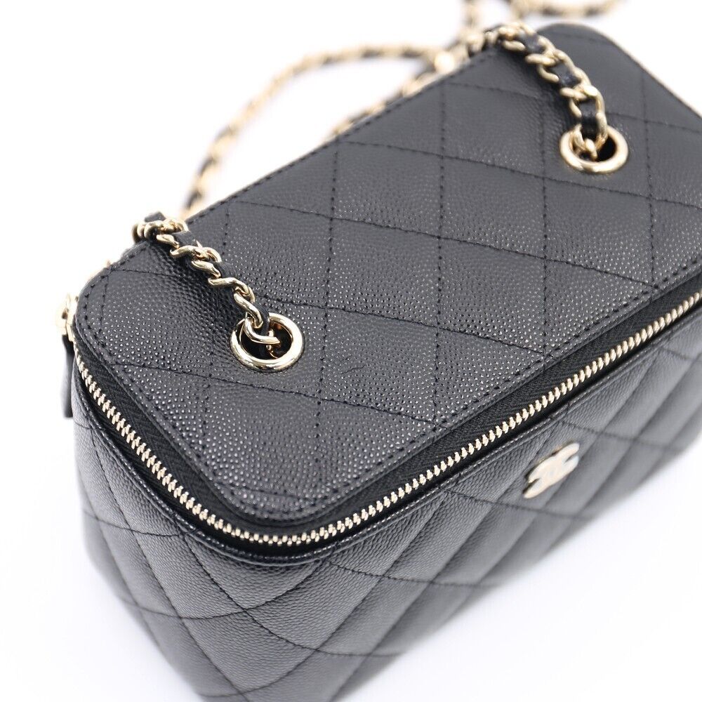 Chanel Classic Vanity Bag Granied Calfskin & Gold-Tone Metal Chanel Classic Vanity Bag Granied Calfskin & Gold-Tone Metal