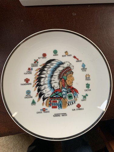 INDIAN CHIEF RUNNING WATER 8 INCH PORCELAIN COLLECTOR PLATE | eBay