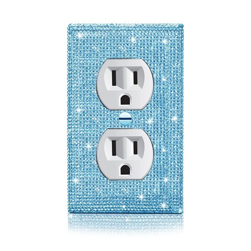 PE Plastic Light Switch Cover Rhinestone 2-hole switch socket panel ...