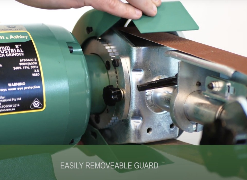 ABBOTT & ASHBY 8" 200mm Bench Grinder + Linishing Linisher Machine ...