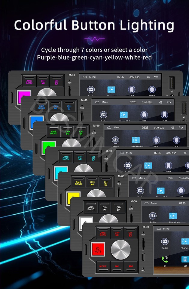 4.1in Touch Screen FM Bluetooth Radio Audio Stereo Video Car Mp5 Player ...