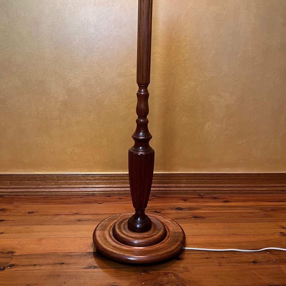 Vintage Wooden Floor Lamp | eBay Australia