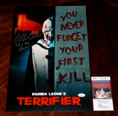 DAVID HOWARD THORNTON "ART THE CLOWN" SIGNED TERRIFIER 12X18 MOVIE ...