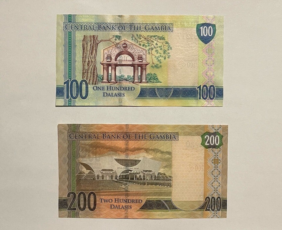 Gambia 100 + 200 Dalasis 2015 P-35/P-36 UNC | eBay