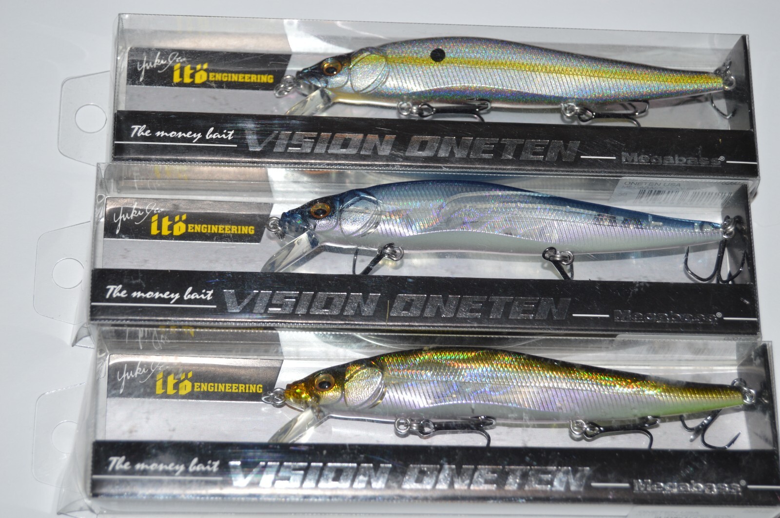 3 lures megabass ito vision 110 oneten USA suspending jerkbait 1/2oz ...
