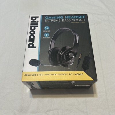 NEW Billboard Gaming Headset - Dual Ear with Mic - Model BB2842 | eBay
