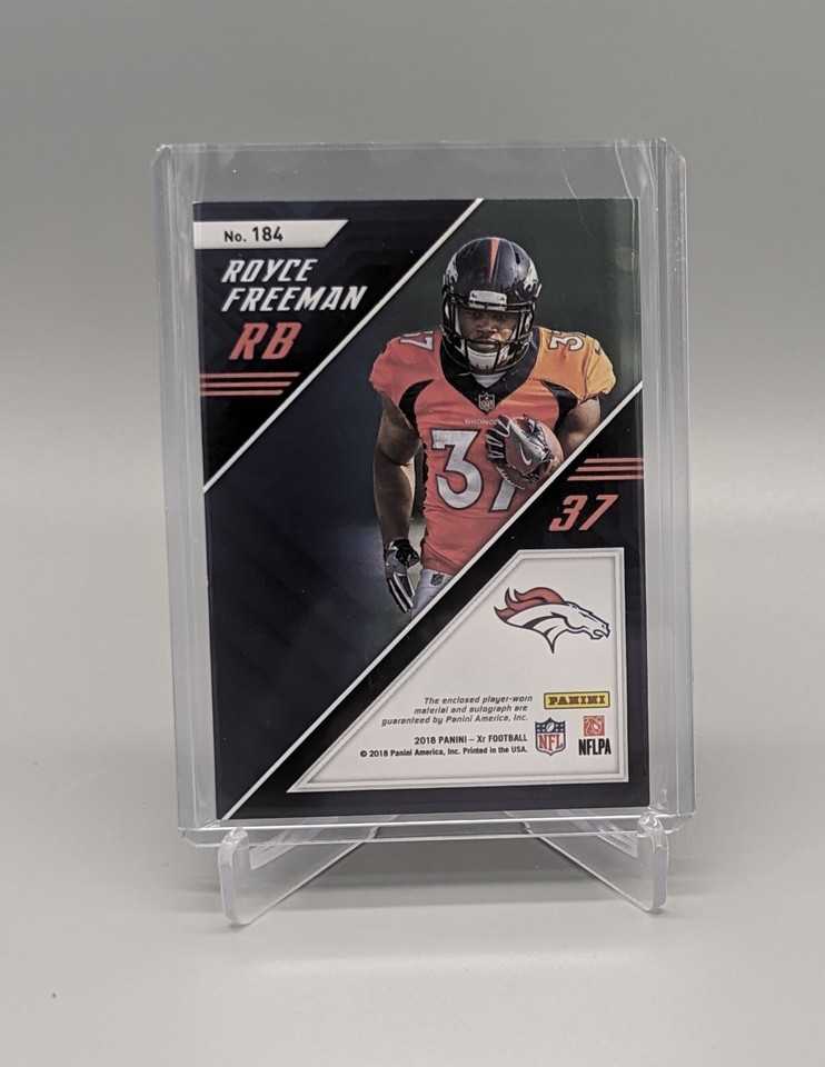 2018 XR Royce Freeman /75 Rookie Triple Swatch Autographs Red | eBay