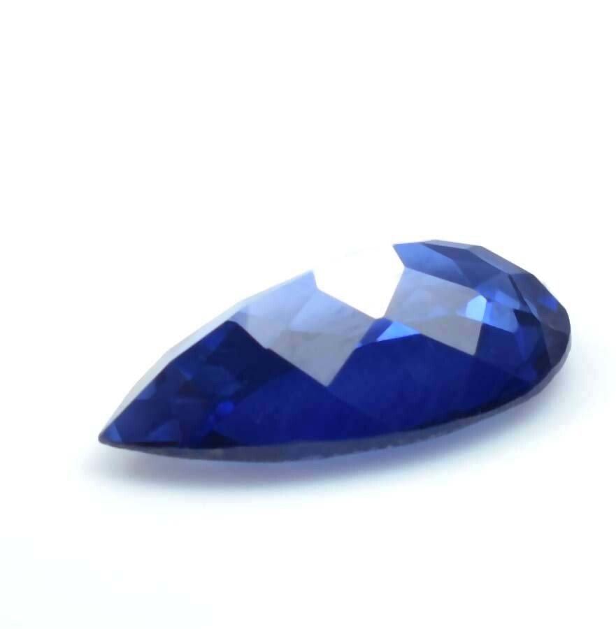 AAA Grade Natural Ceylon Royal Blue Sapphire Pear Cut Loose Gemstone 9. ...