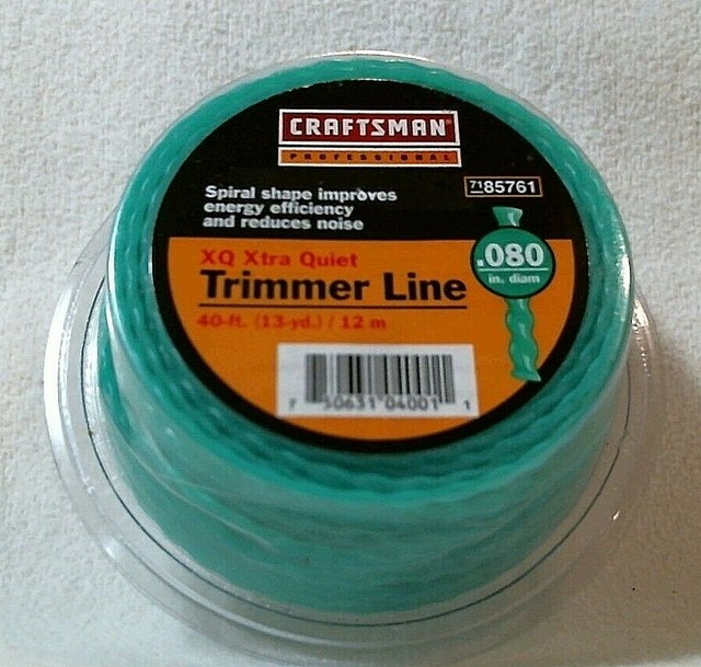 Craftsman XQ Xtra Quiet .080" Universal Replacement Trimmer Line 40 Ft ...