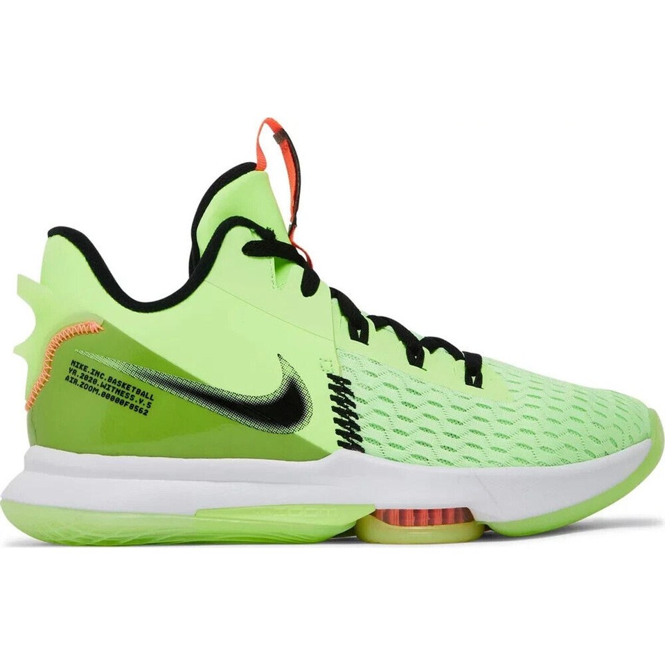Nike Lebron Witness V Lime Green Glow Mango Basketball Shoes CQ9380-300 ...