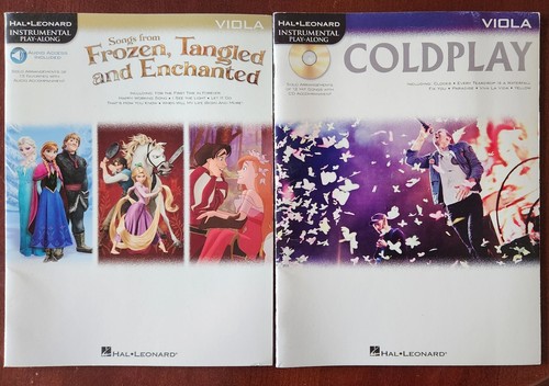 VIOLA Music Books: DISNEY Frozen Tangled & Enchanted AND Coldplay Top ...