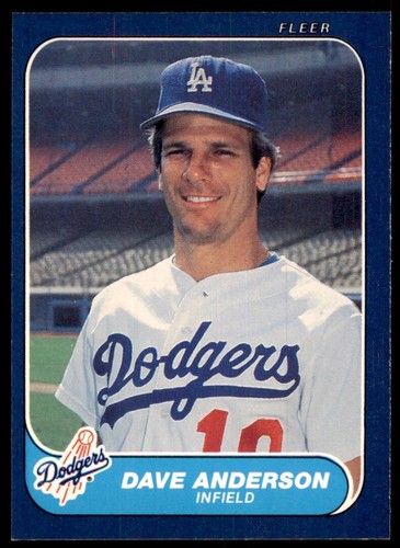 1986 Fleer Dave Anderson Los Angeles Dodgers #123 | eBay