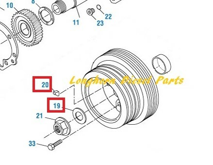Keyway Seal Kit 3008947 Seal & 3200287 Slinger for Cummins N14 & NT855 ...