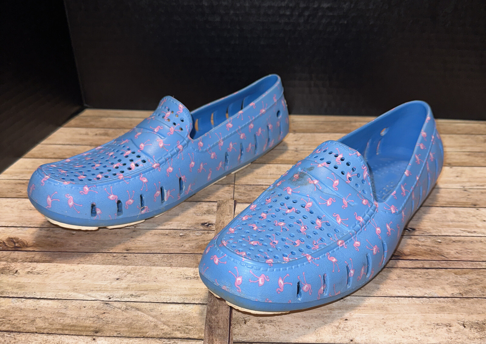 Floaters Men’s Size 9 Blue Flamingo Waterproof Driving Loafers Boat ...