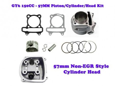 GY6 150cc 57mm ENGINE KIT CYLINDER & NON-EGR HEAD SCOOTER ATV KART | eBay