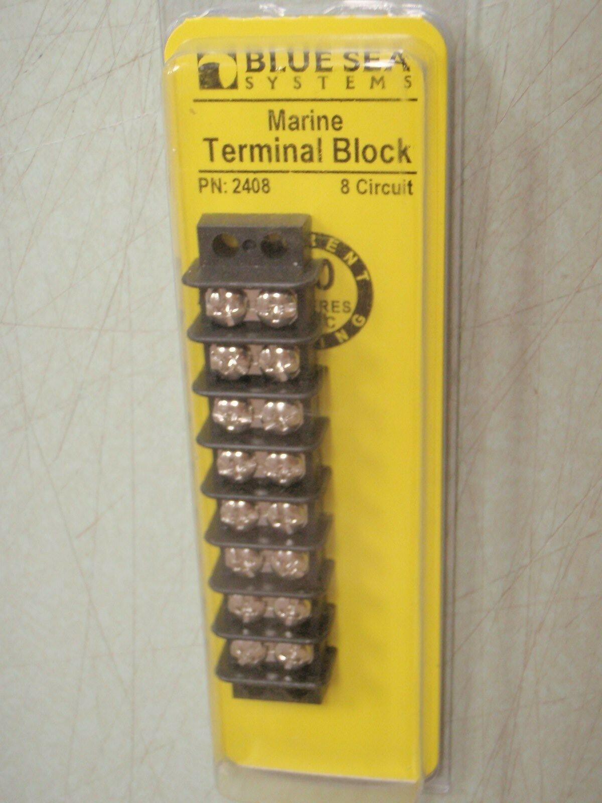 TERMINAL BLOCK BLUE SEA 661-2408 8 GANG 20AMP #6 SCREWS MARINE BOAT ...