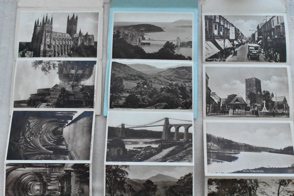 Vtg B/W Letter Cards x10. Unposted. Lyme Keswick Chester Llanelly ...