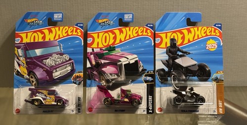 2025 Hot Wheel Treasure Hunt Rig Storm, Mailed It & Tesla Cyberquad Lot ...