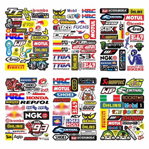 Motocross Decal MX Racing Stickers Kit Car ATV Helmet Dirt Bike Wheel ...