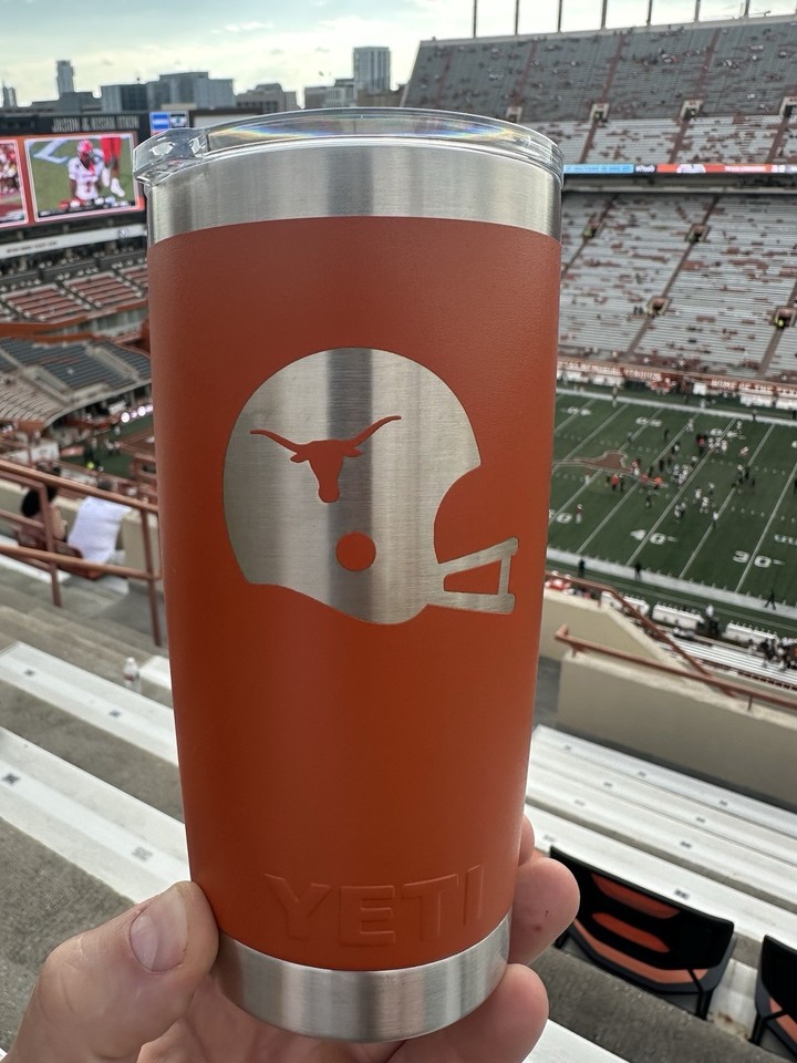 DKR Stadium EXCLUSIVE - Texas Longhorns Helmet Logo Yeti Rambler ...
