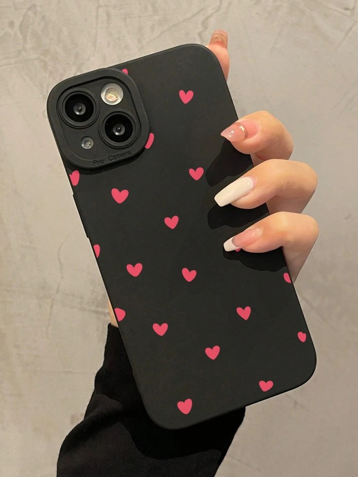 Brown Heart Phone Case Shockproof TPU Matte Cover for iPhone 17 Pro Max ...